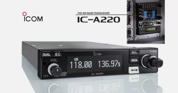 جهاز ICOM IC-A220 لإرسال واستقبال فرقة VHF الجوية - اتصالات الطائرات المتقدمة